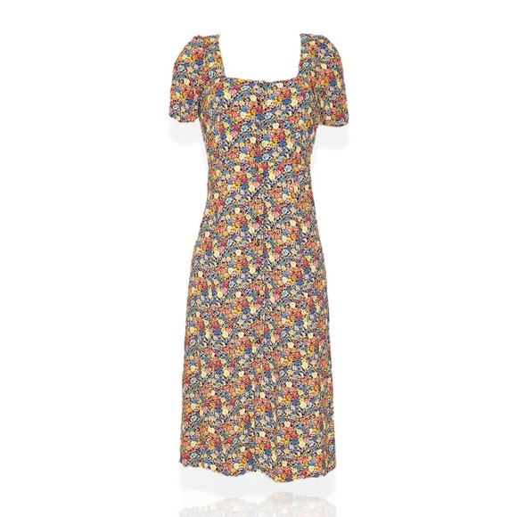 Sezane | Dresses | Szane Victoria Midi Dress Sunflowers Fr34 | Poshmark